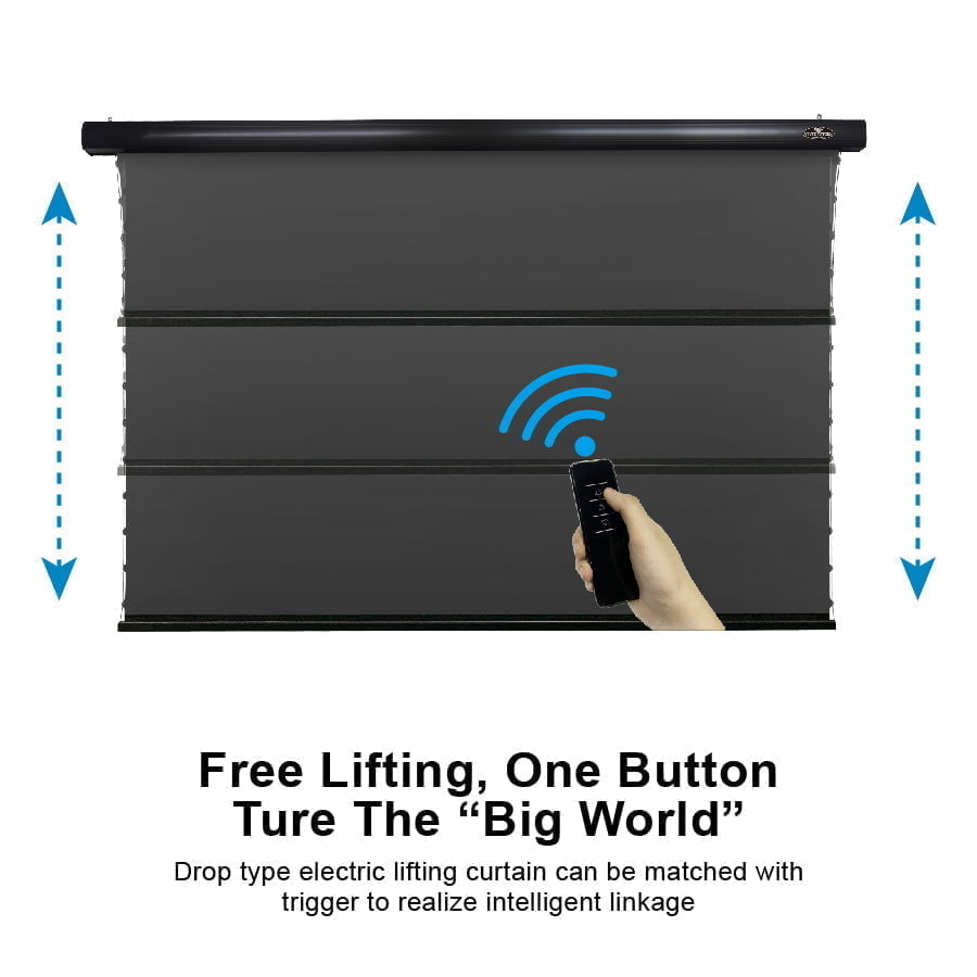 VIVIDSTORM ALR Slimline Motorised Drop Down Projector Screen for ...