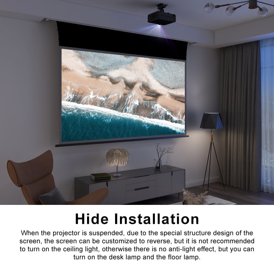 VIVIDSTORM PRO A Slimline Motorised Drop Down Projector Screen for ...